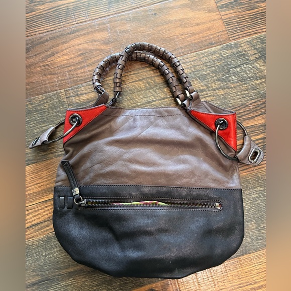 orYANY | Bags | Oryany Leather Colorblock Stunning Large Bag With Woven ...